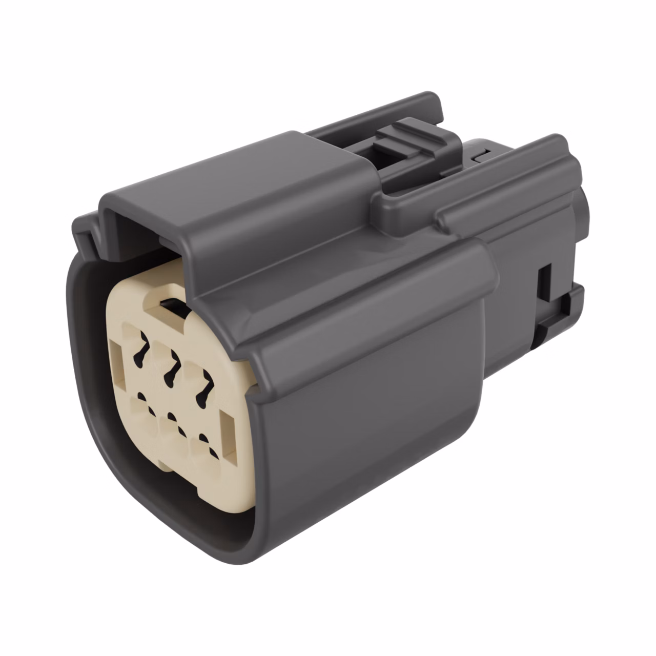 MX150 Mat-Sealed Female Connector Assembly, Dual Row, 6 Circuits, Keying Option C, without Connector Position Assurance, Dark Gray for sale