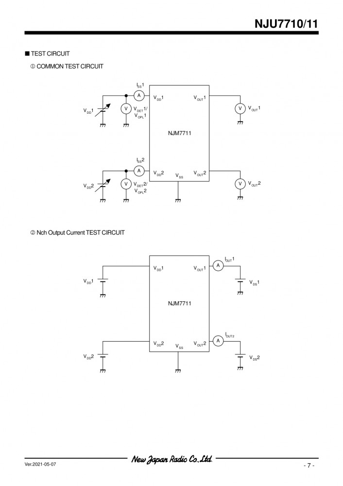 NJU7711 datasheet page 7