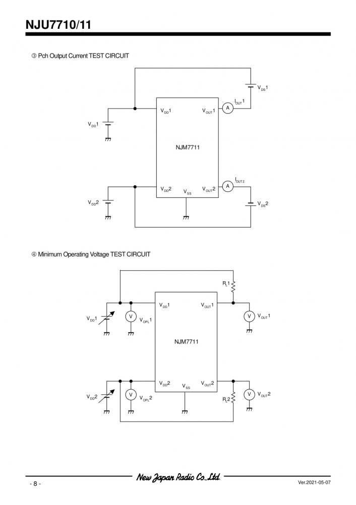 NJU7711 datasheet page 8