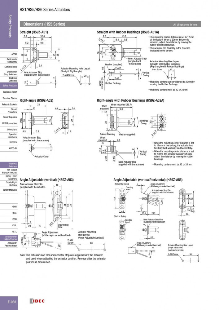 IDEC HS-series documentation page 3