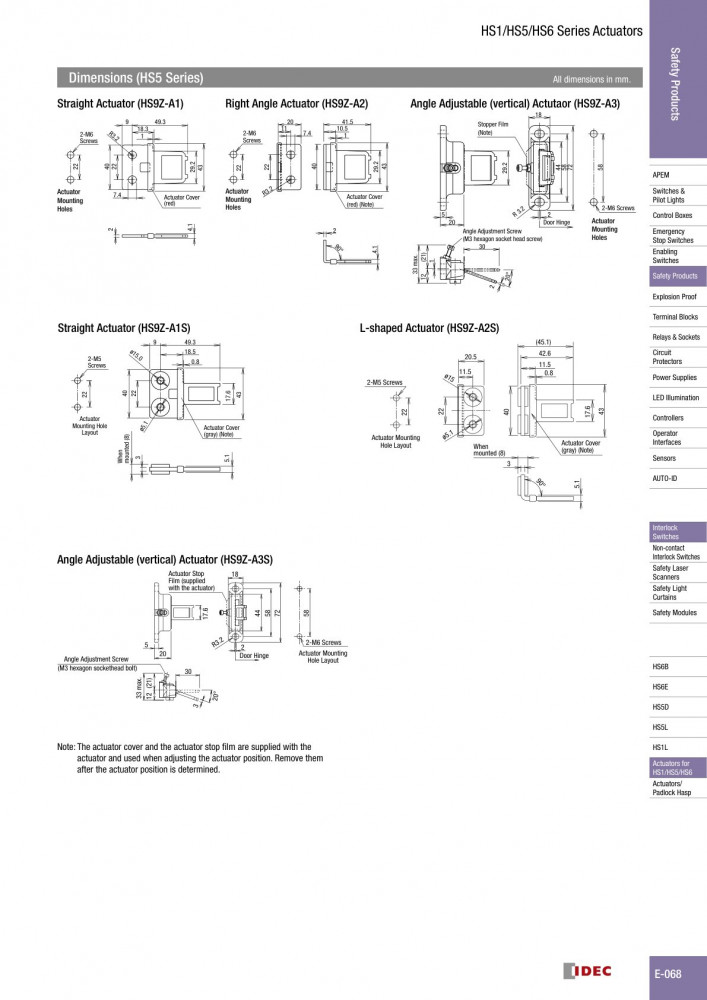IDEC HS-series documentation page 6