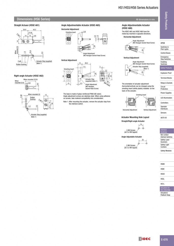 IDEC HS-series documentation page 8