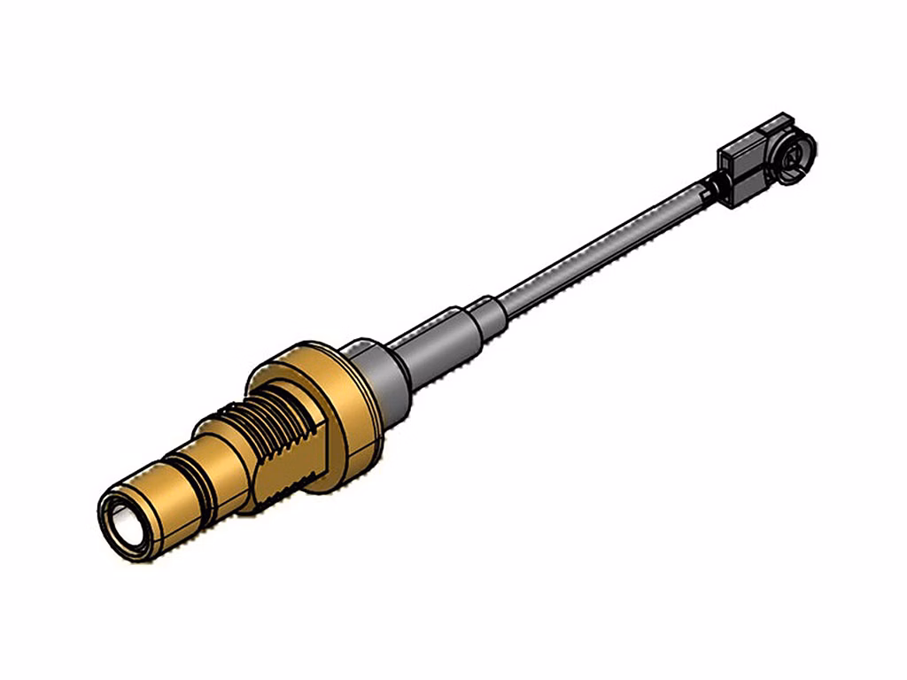 MCX Right-Angle Plug to MCX Right-Angle Plug on RD-316 Cable, 412.80mm Length, 50 Ohms