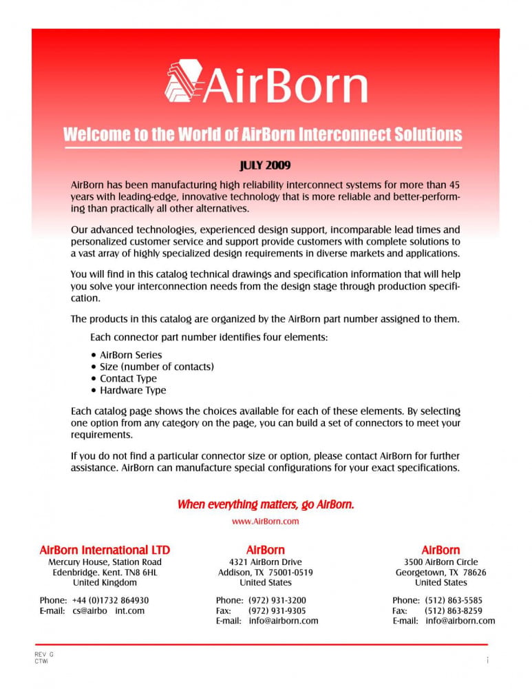 AirBorn catalog page 1
