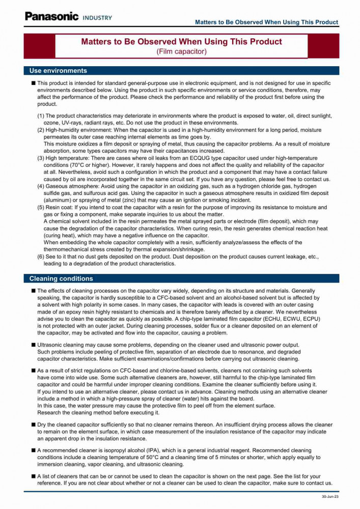 ECHU(X) series datasheet page 4
