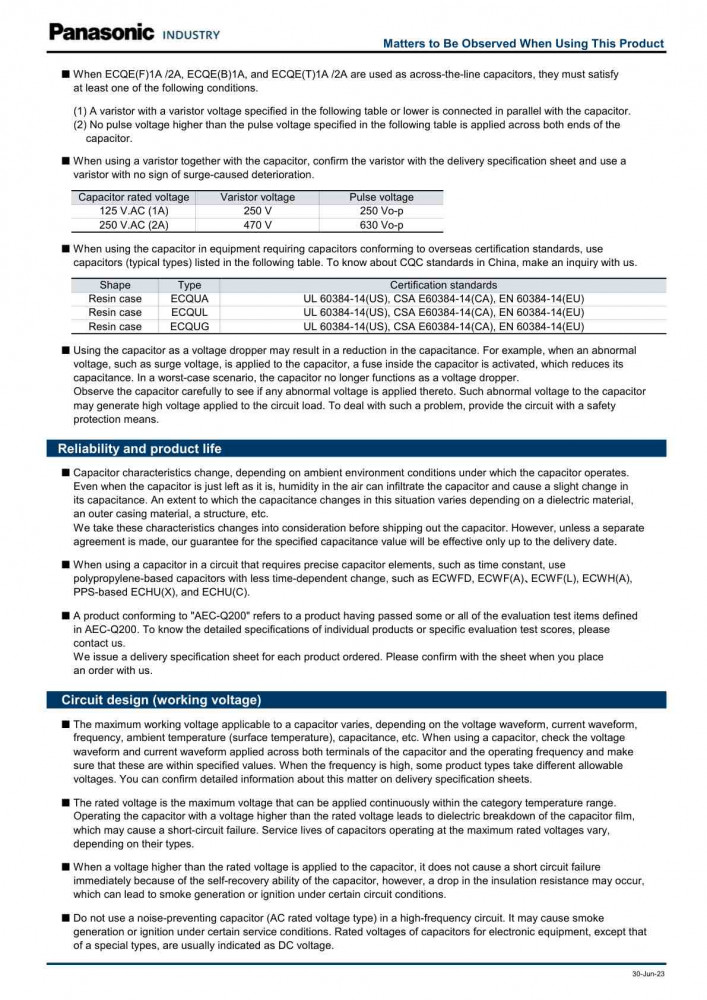 ECHU(X) series datasheet page 7
