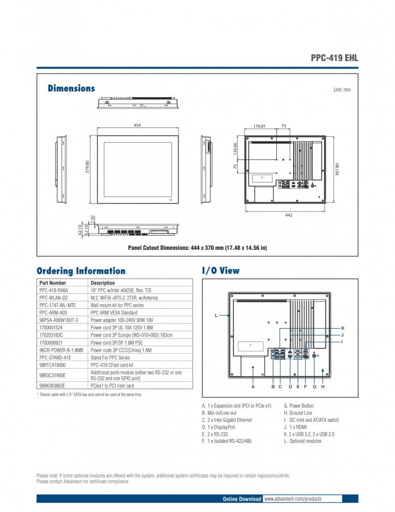PPC-419 EHL technical document page 2