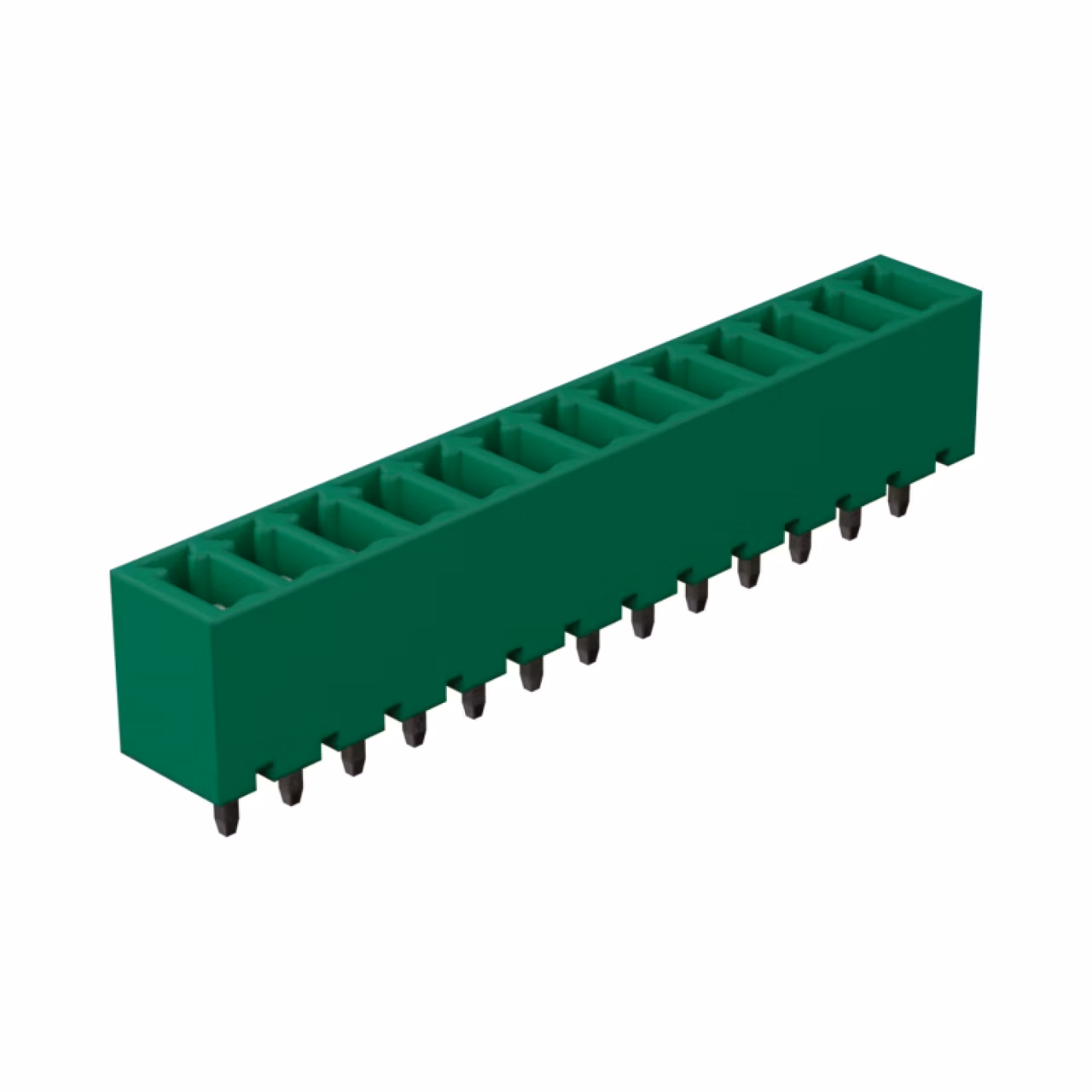 3.81mm Pitch Eurostyle Vertical PCB Header, Green Housing, 13 Circuits for sale