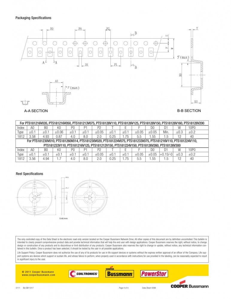 PTS181233V110 datasheet page 4