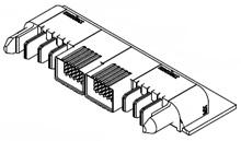 Micro-Fit BMI Receptacle Header, Dual Row, Vertical, with Press-fit Plastic Pegs, 0.38µm Gold (Au) Selective, 14 Circuits