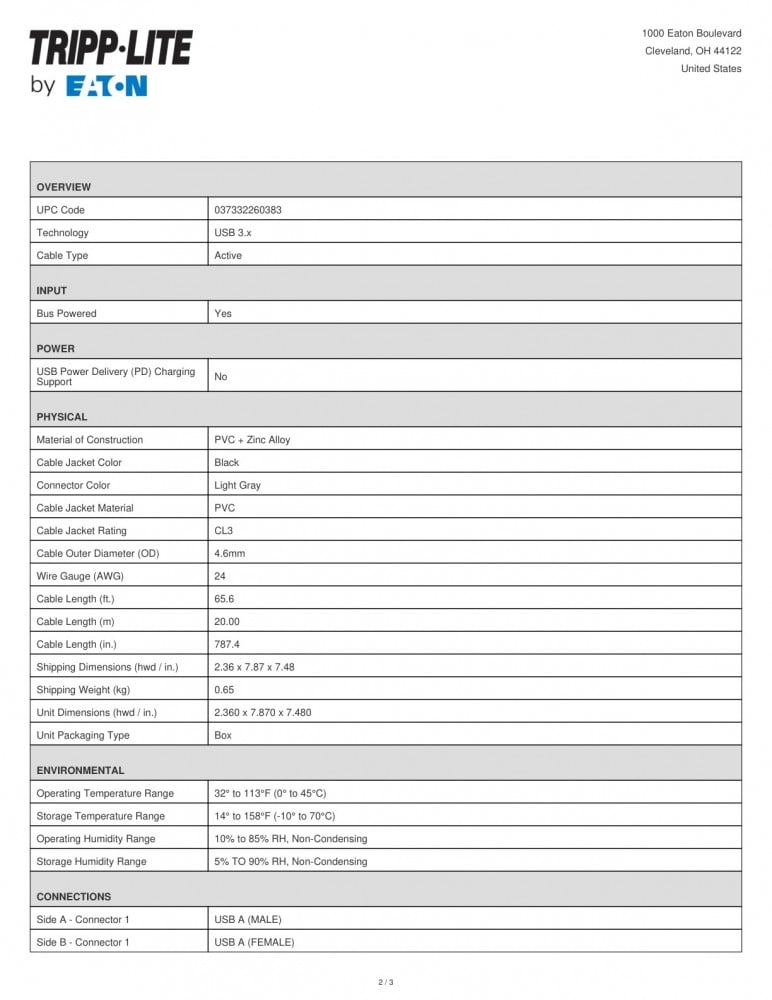 U330F-20M-G1 technical document page 2