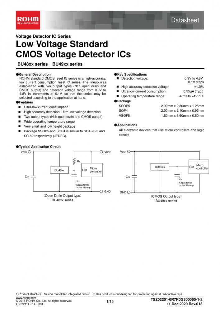 BU4818G-TR datasheet page 1