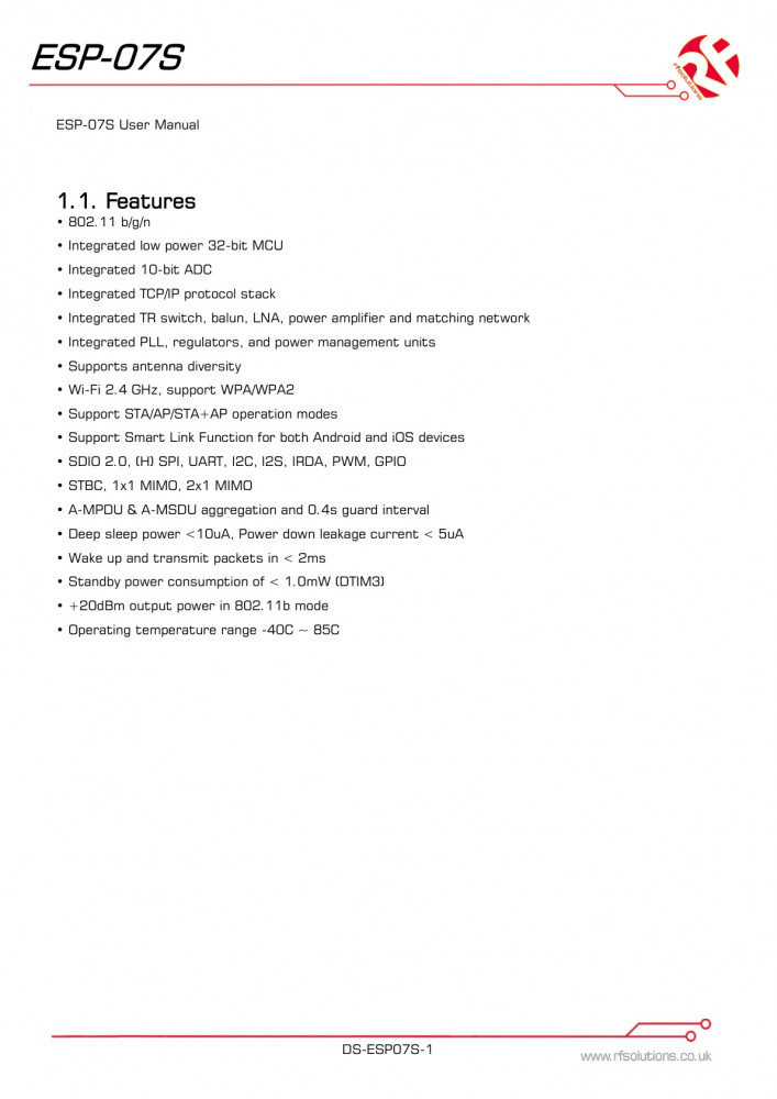 ESP-07S manual page 5