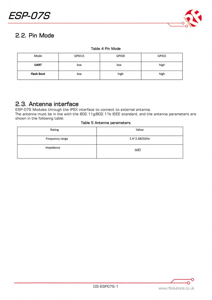 ESP-07S manual page 9
