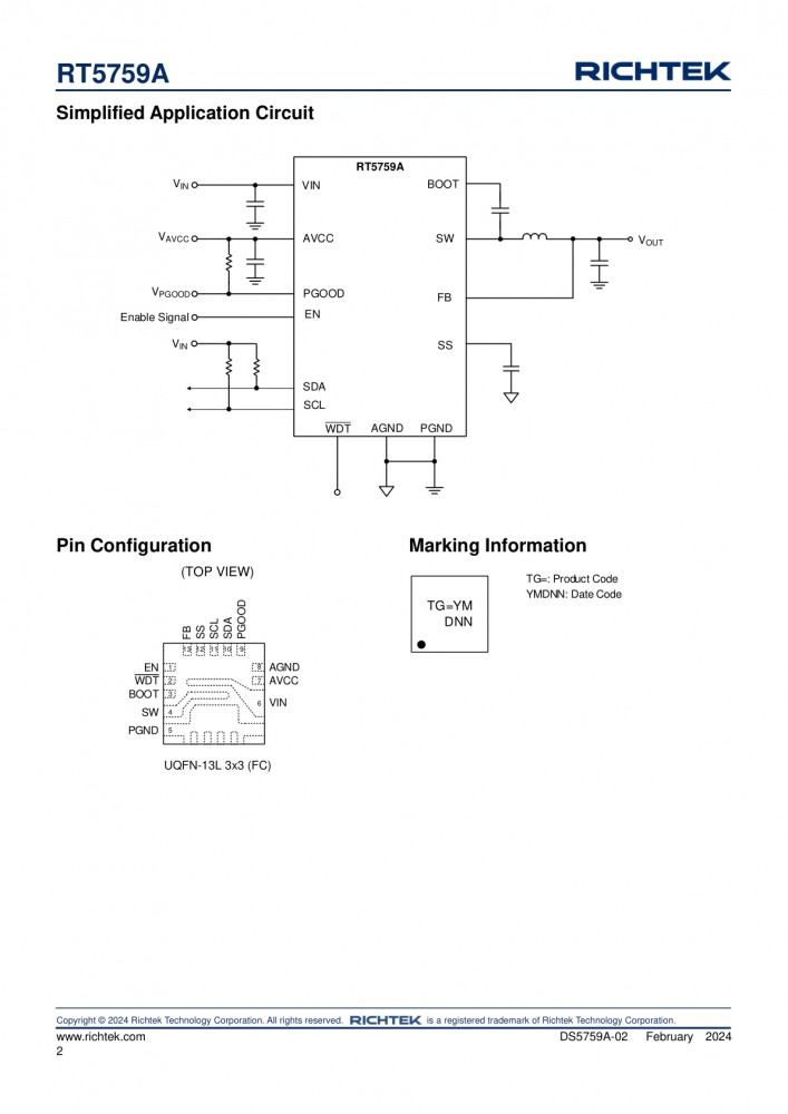 RT5759A datasheet page 2