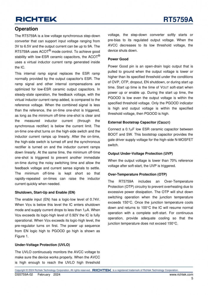 RT5759A datasheet page 5