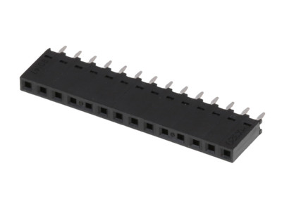 C-Grid III PCB Receptacle, 2.54mm Pitch, Single Row, Vertical, Shrouded, 2 Circuits, Tin (Sn) Plating