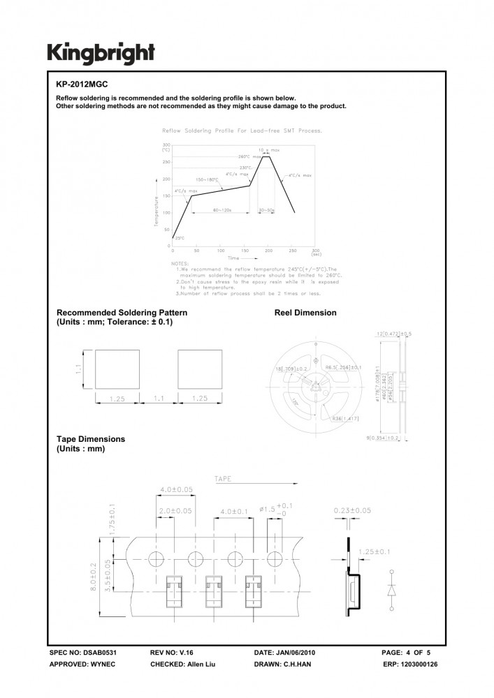 KP-2012MGC datasheet page 4