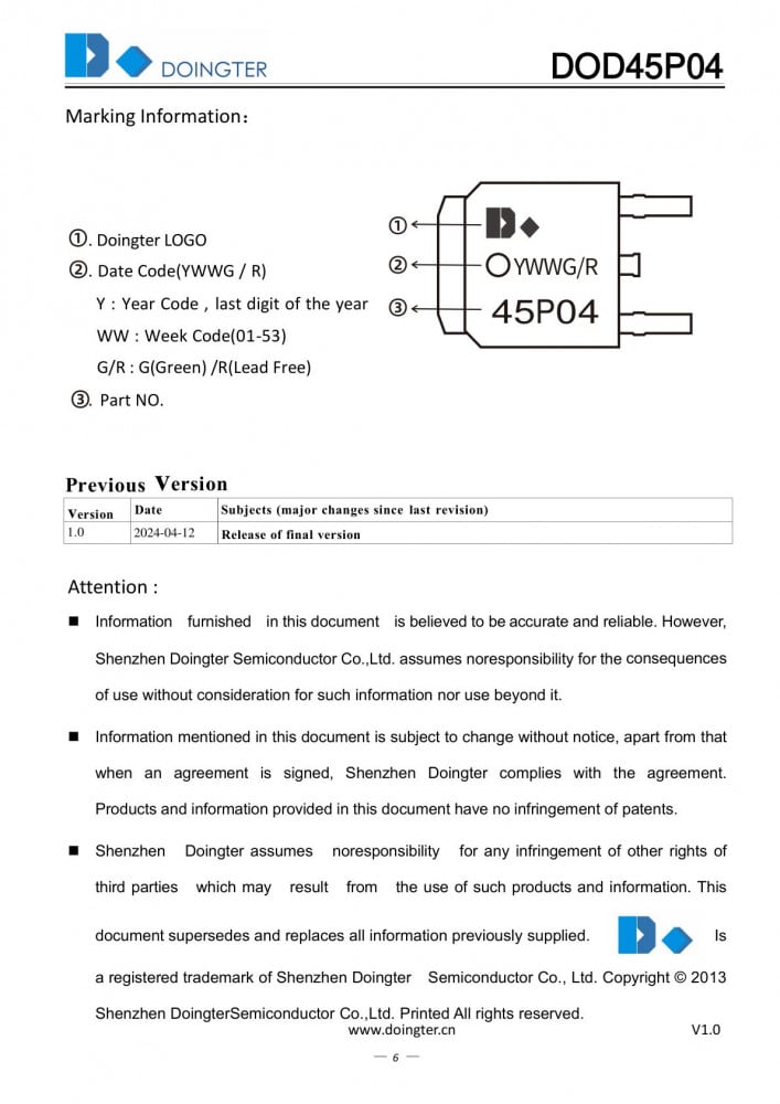DOD45P04 datasheet page 6