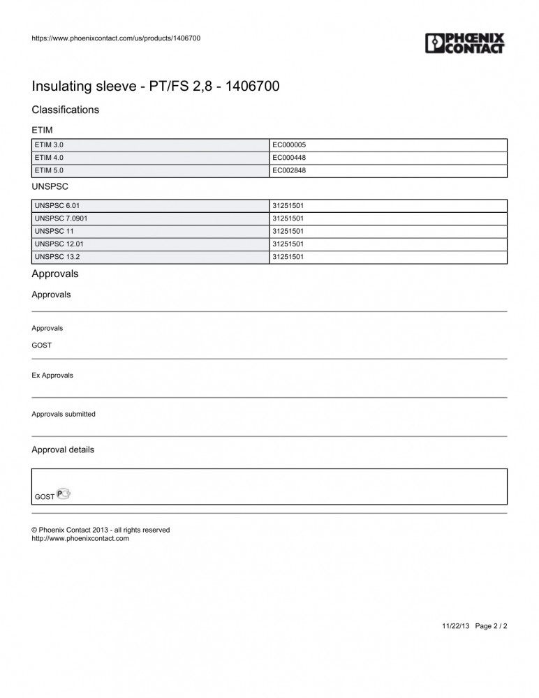 Phoenix Contact 1406700 technical document page 2