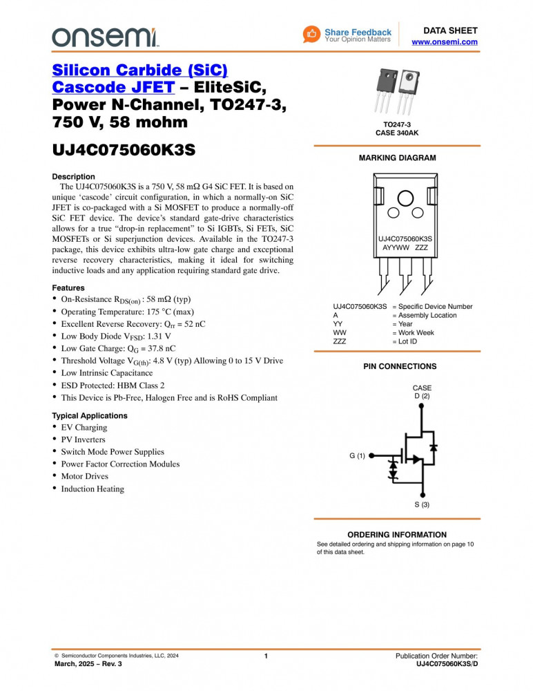 UJ4C075060K3S datasheet page 1