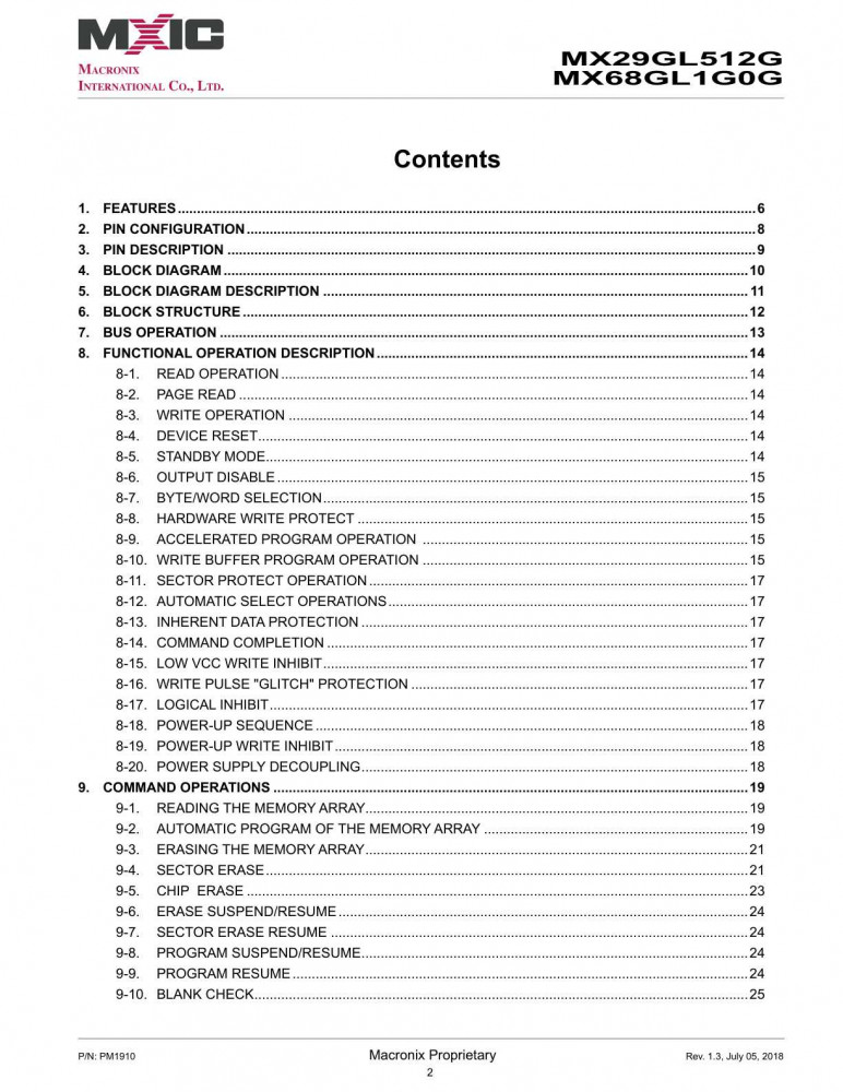 MXIC datasheet page 2