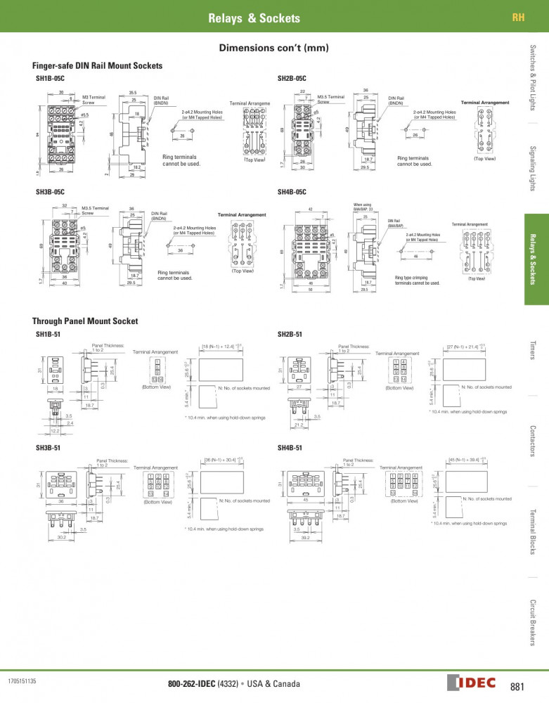 IDEC RH2B relay documentation page 9