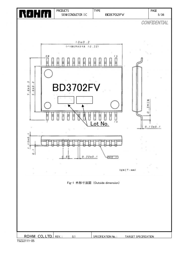 BD3702FV-E2 specification page 5