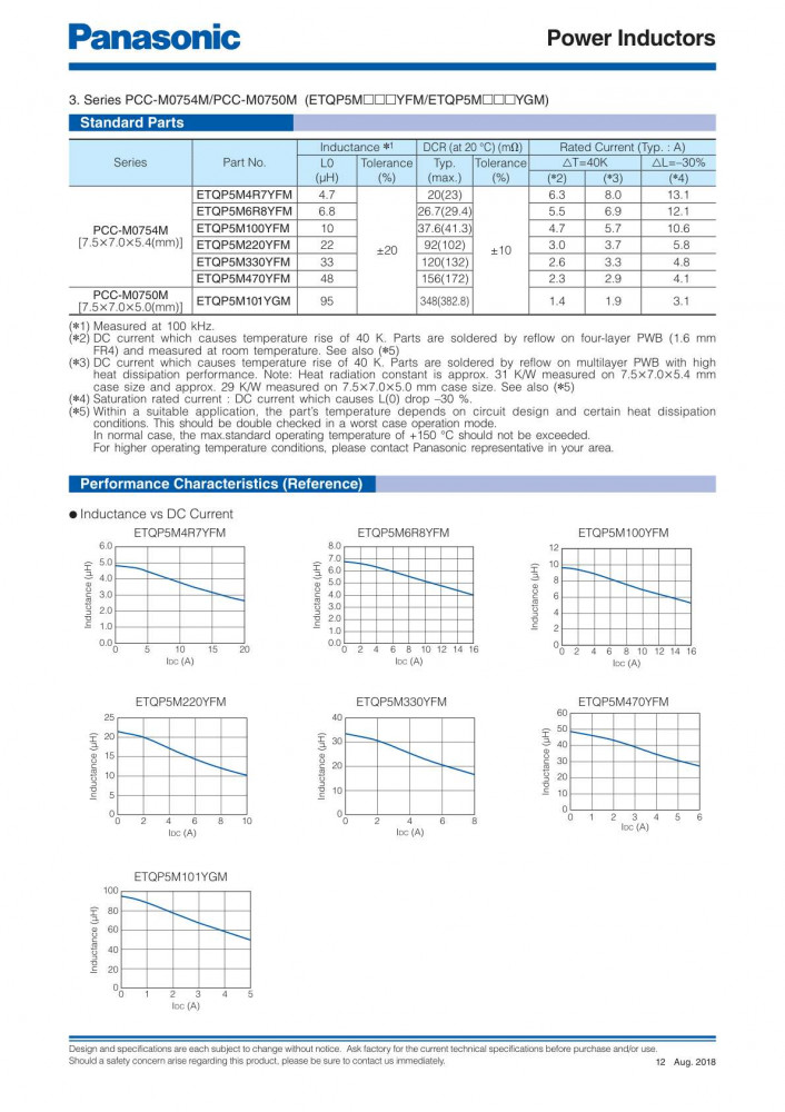 Panasonic PCC-M series datasheet page 5