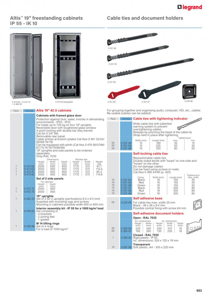 Legrand product document image for catalogue number 0 331 96