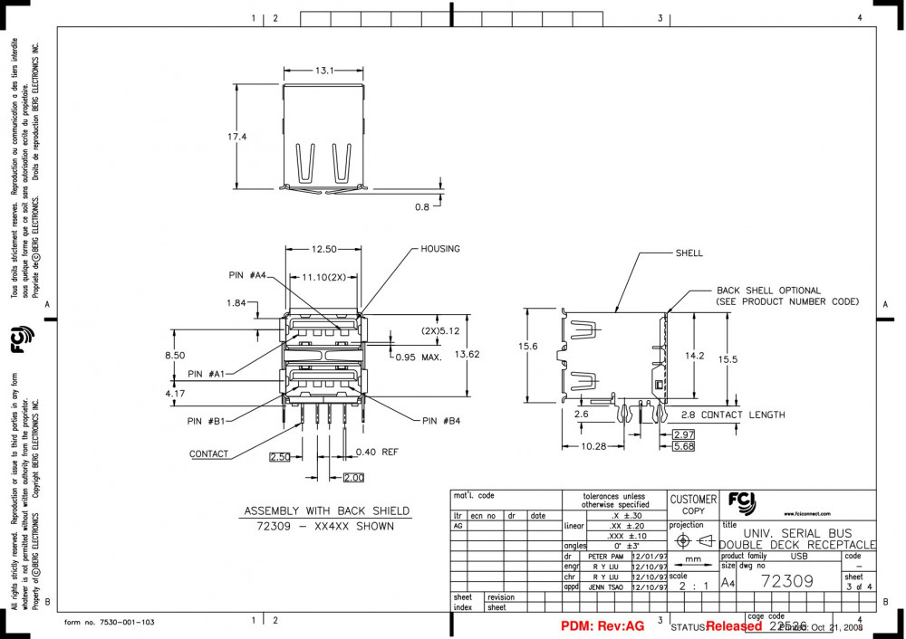 72309-3045RPLF technical drawing page 2