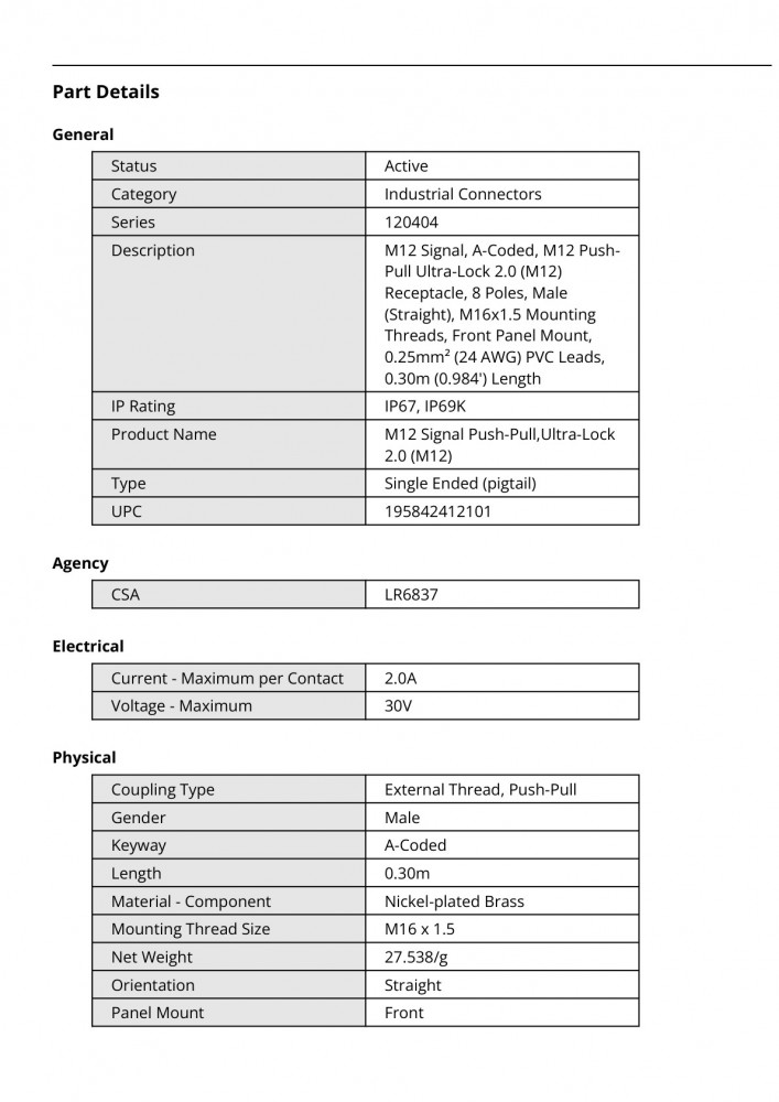 MOLEX product specification page image 2
