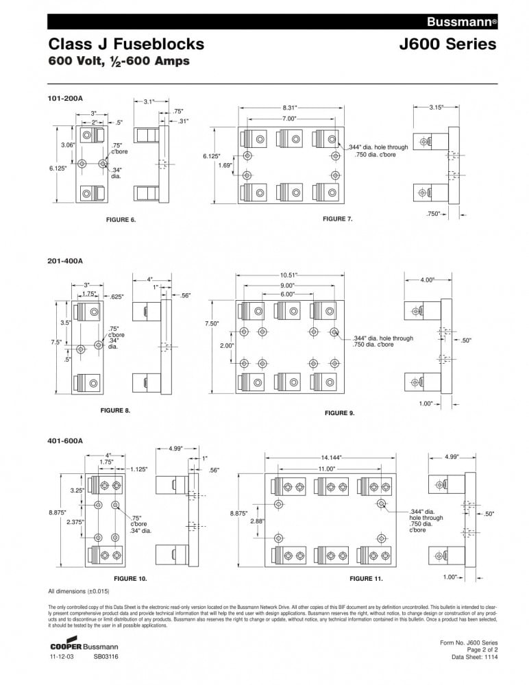 EATON J60030-1CR dimensional and application documentation