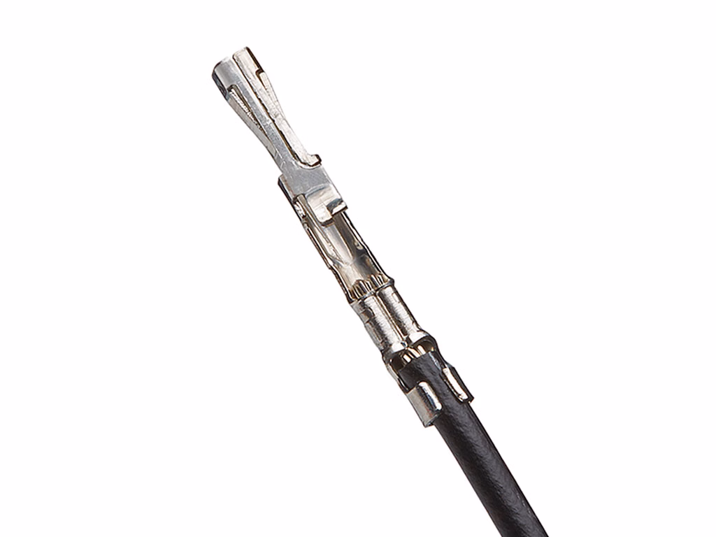 Pre-Crimped Lead KK 254 Female-to-KK 254 Female, Tin (Sn) Plating, 300.00mm Length, 22 AWG, Black
