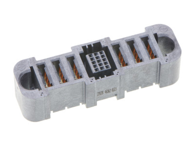EXTreme Ten60Power Vertical Receptacle with Side Guides, 4 DC Power Circuits, 30 Signal Circuits, 4 DC Power Circuits, Press Fit Tail