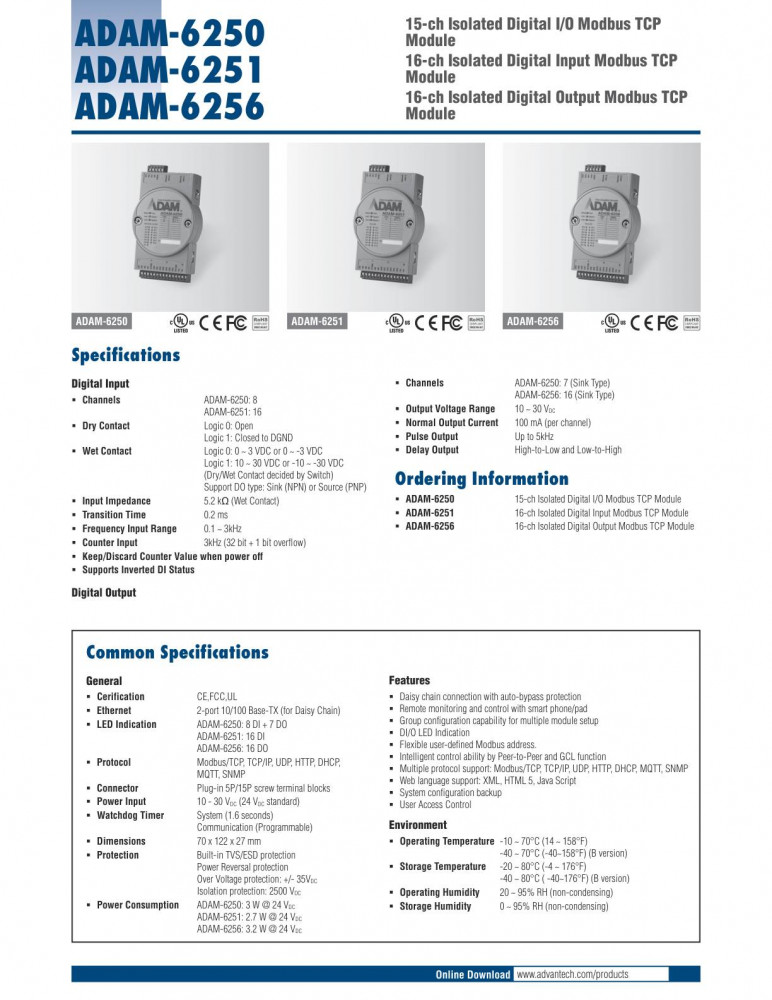 ADAM-6000/6200/6300 documentation page 8