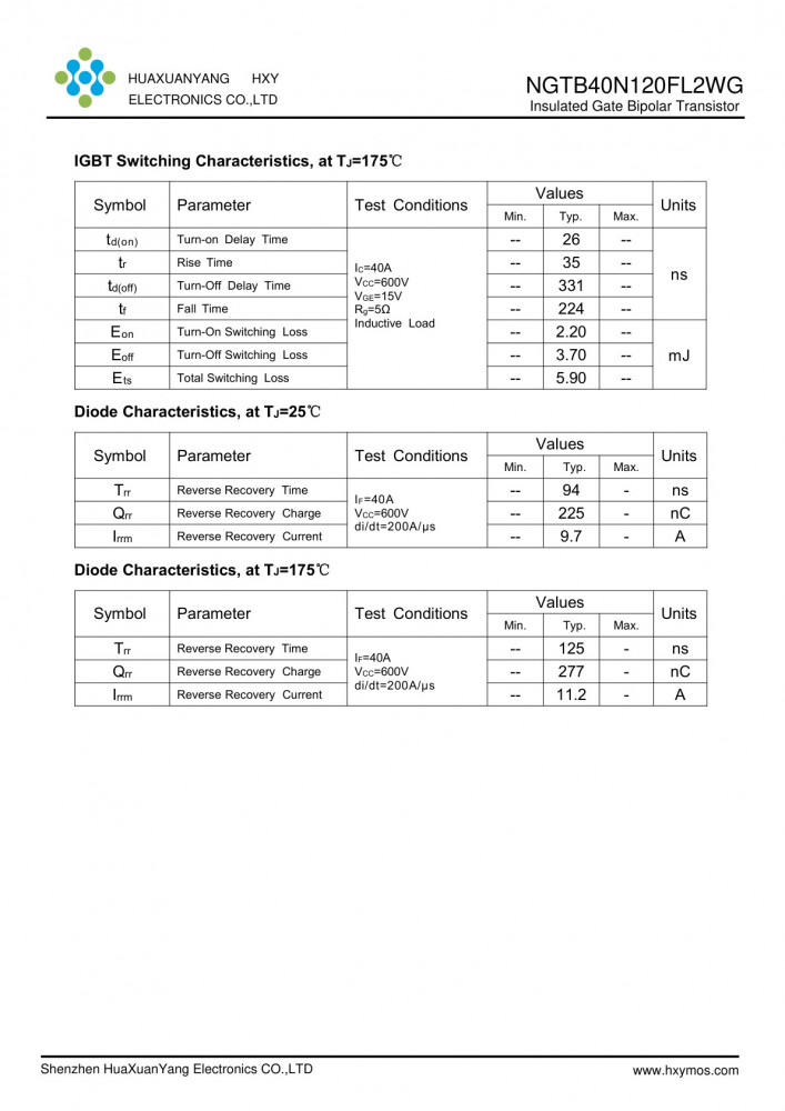 NGTB40N120FL2WG-HXY datasheet page 4