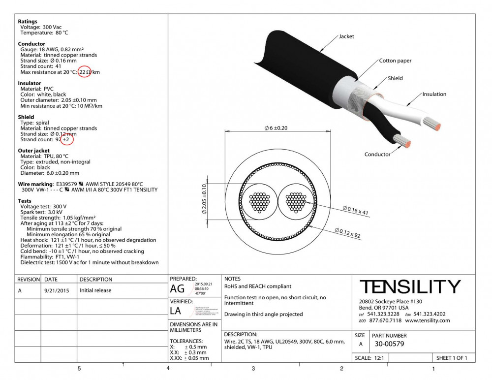 Tensility 30-00579 product specification drawing