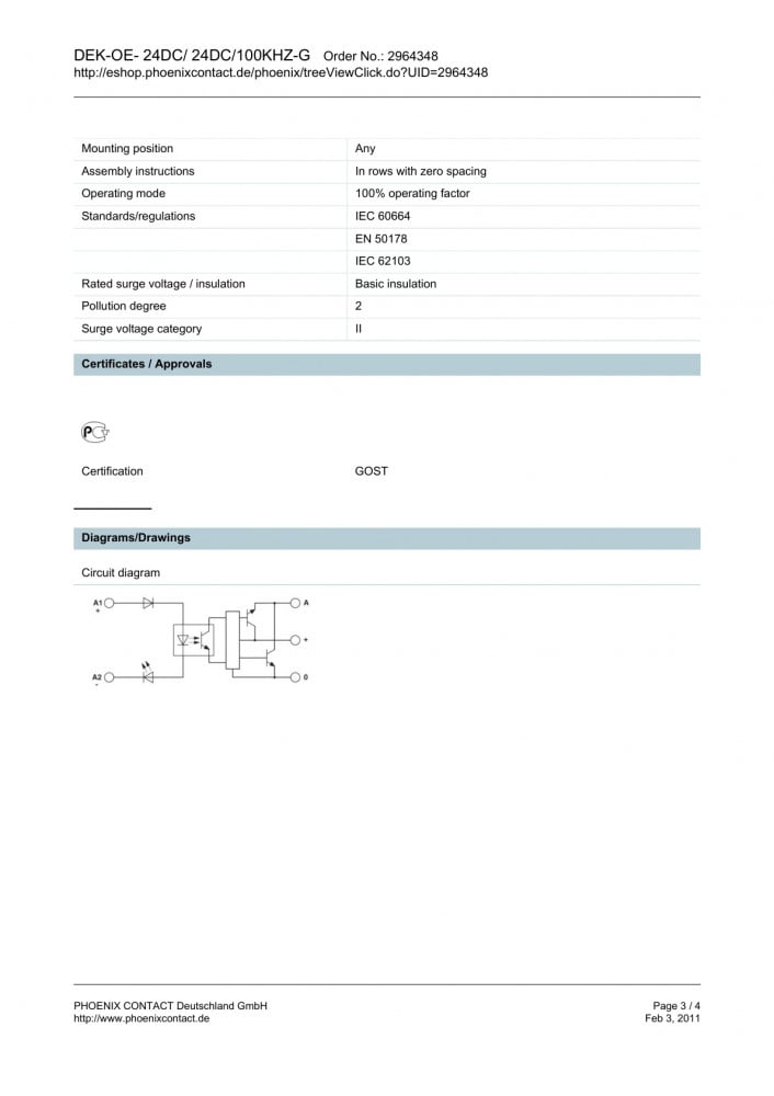 Phoenix Contact 2964348 product documentation page 3