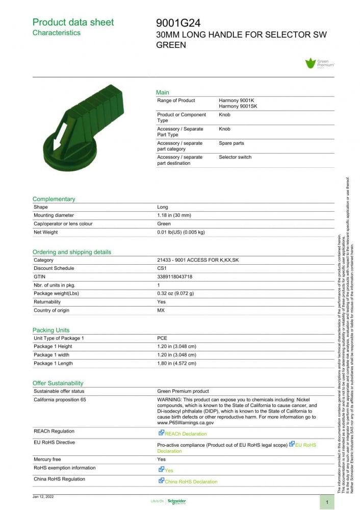 9001G24 technical document page 1