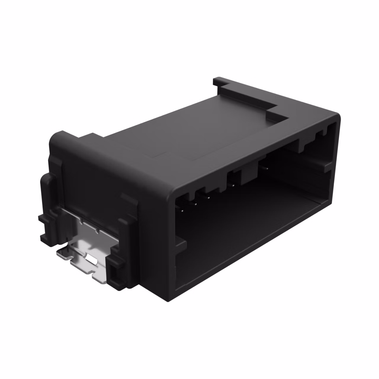 Mini50 Unsealed Header, UL 94 HB, Right-Angle, SMT, Dual Row, 16 Circuits, Tin (Sn) Plating, Polarization Option C, Dark Gray, Tape and Reel for sale