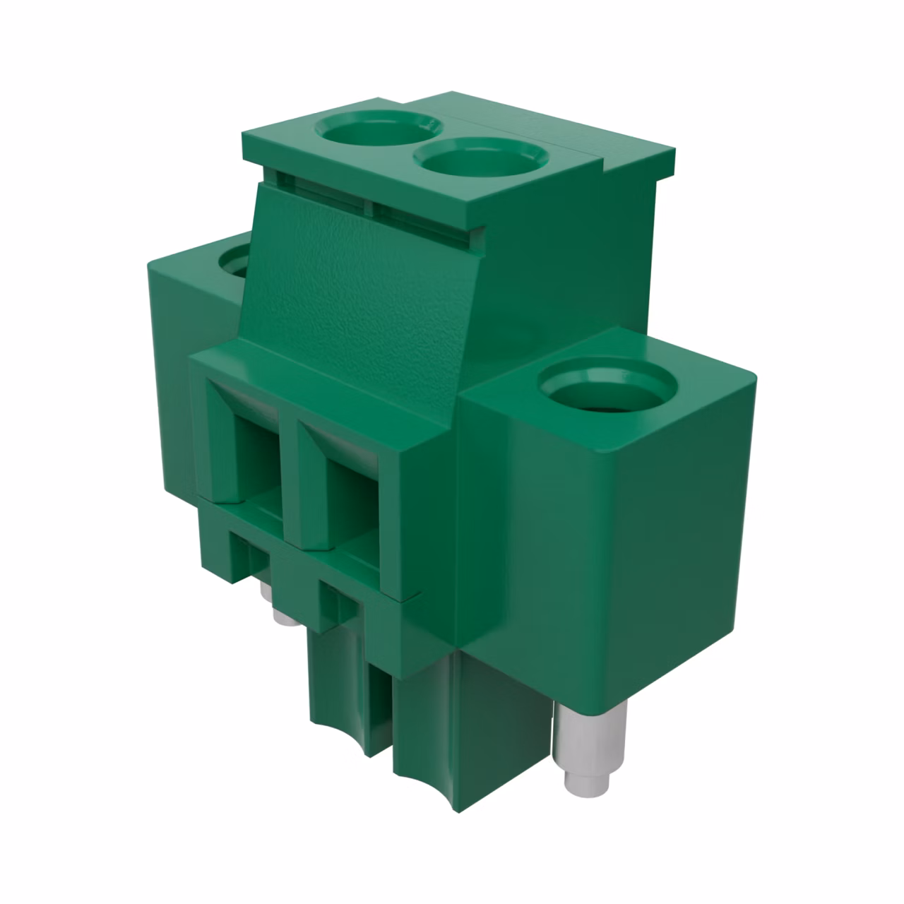 3.81mm Pitch Eurostyle Vertical Plug, with Retention Screws and Standard  Imprinting, Rear Wire Entry, Green Housing, 2 Circuits for sale