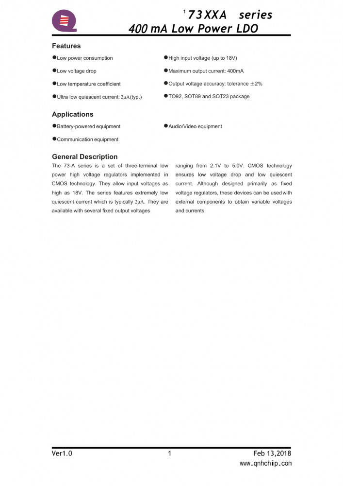 QN7333-APG datasheet page 1