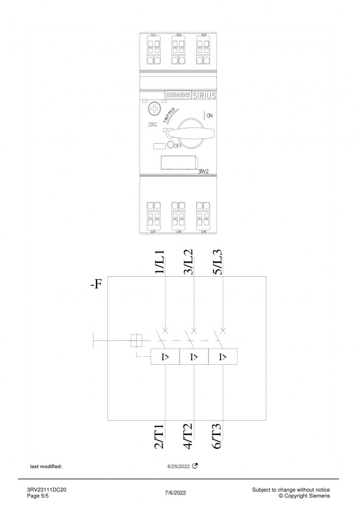 3RV23111DC20 technical document page 5