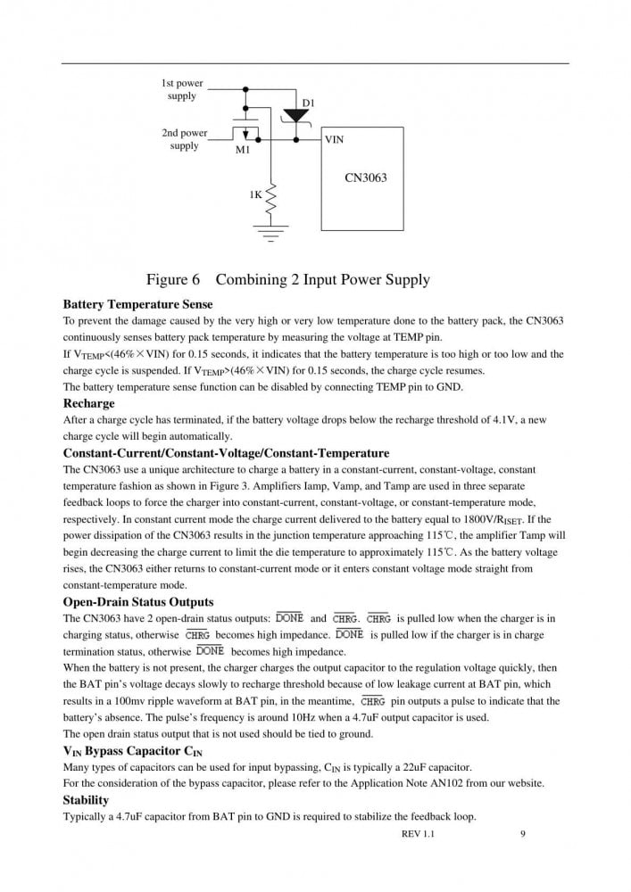 CN3063 datasheet page 9