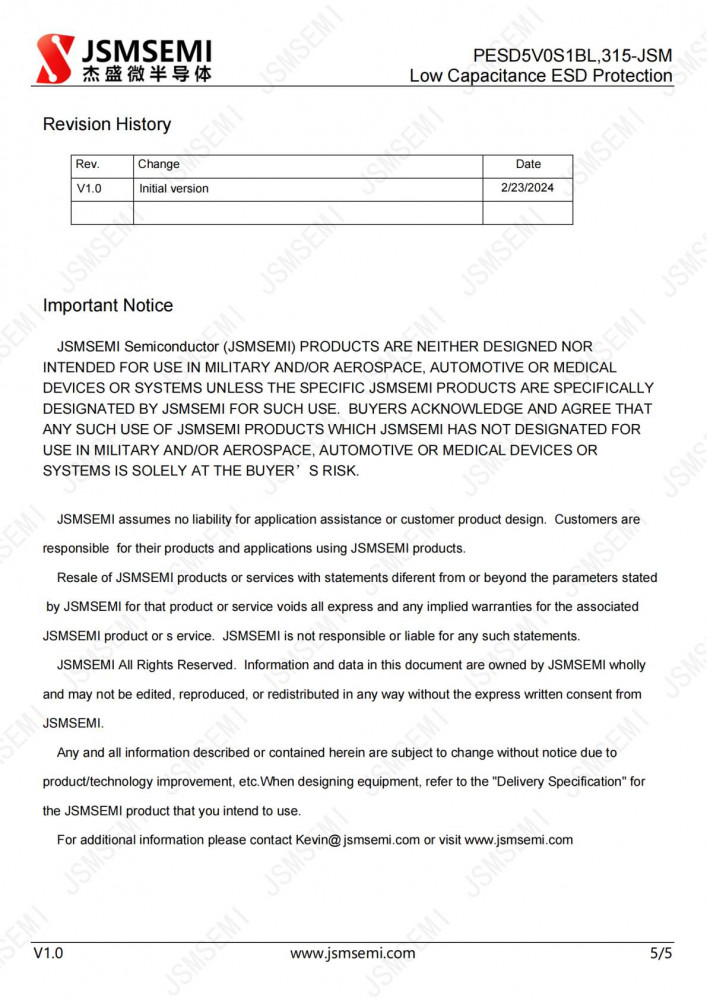 PESD5V0S1BL,315-JSM datasheet page 5