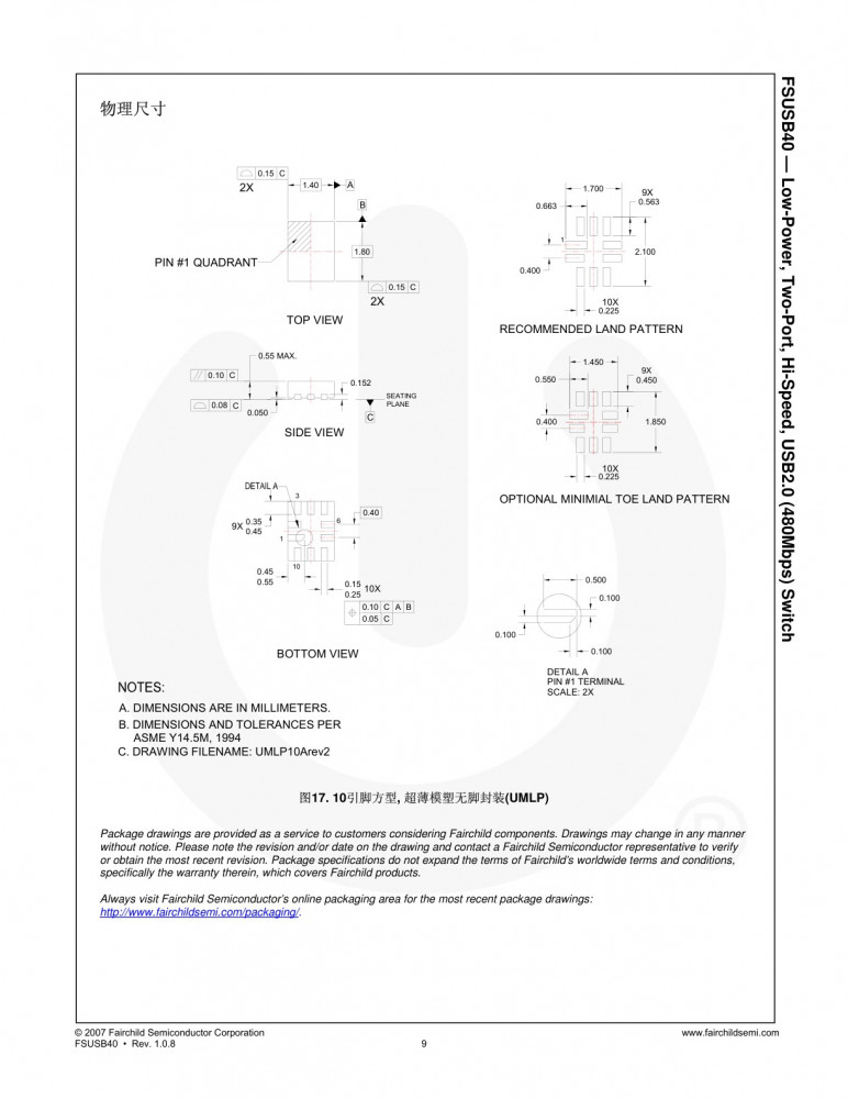FSUSB40 datasheet page 10