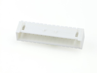 2.50mm Pitch, Mini-Lock PCB Header, Single Row, Right-Angle, Through Hole with Kinked Pins, Tin Plating, Positive Lock, 15 Circuits, Tray, 3.40mm PC Tail Length, Glow-Wire Capable, Natural