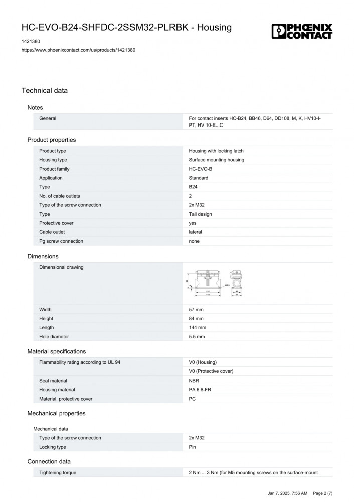 Phoenix Contact 1421380 technical document page 2