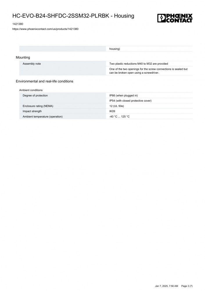 Phoenix Contact 1421380 technical document page 3